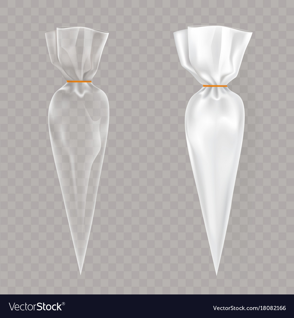 Plastic cone packets realistic Royalty Free Vector Image