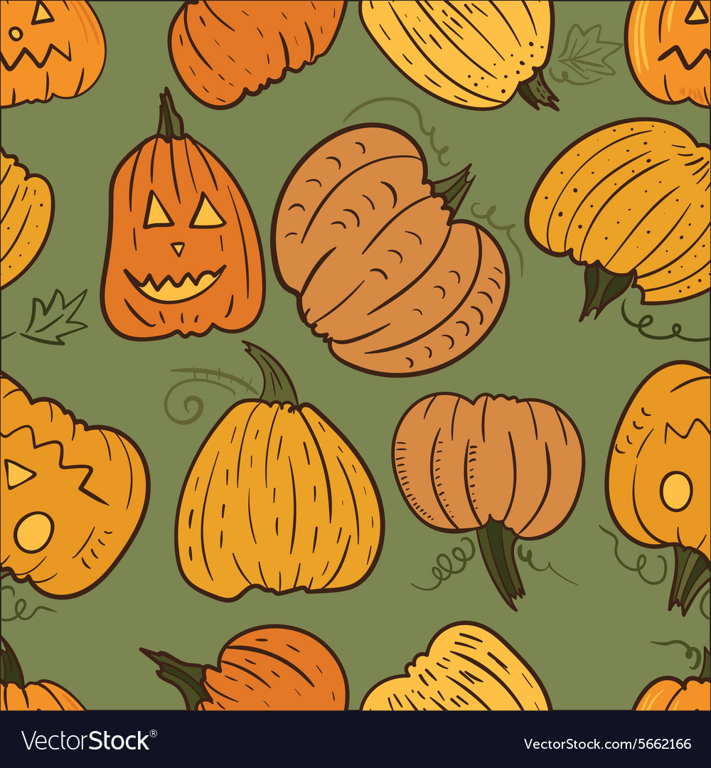 Pumpkin pattern Royalty Free Vector Image - VectorStock