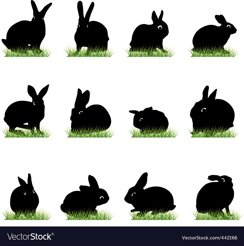 Rabbits3 Royalty Free Vector Image - VectorStock