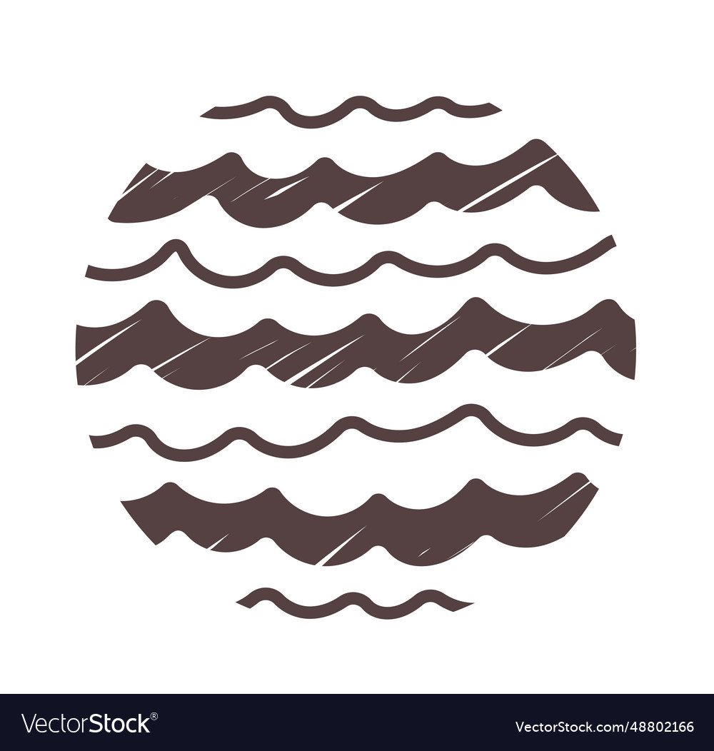 Round abstract hand drawn pattern Royalty Free Vector Image