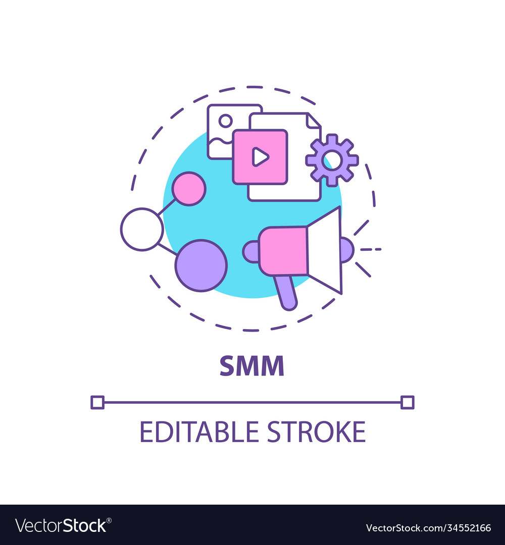 Smm concept icon Royalty Free Vector Image - VectorStock