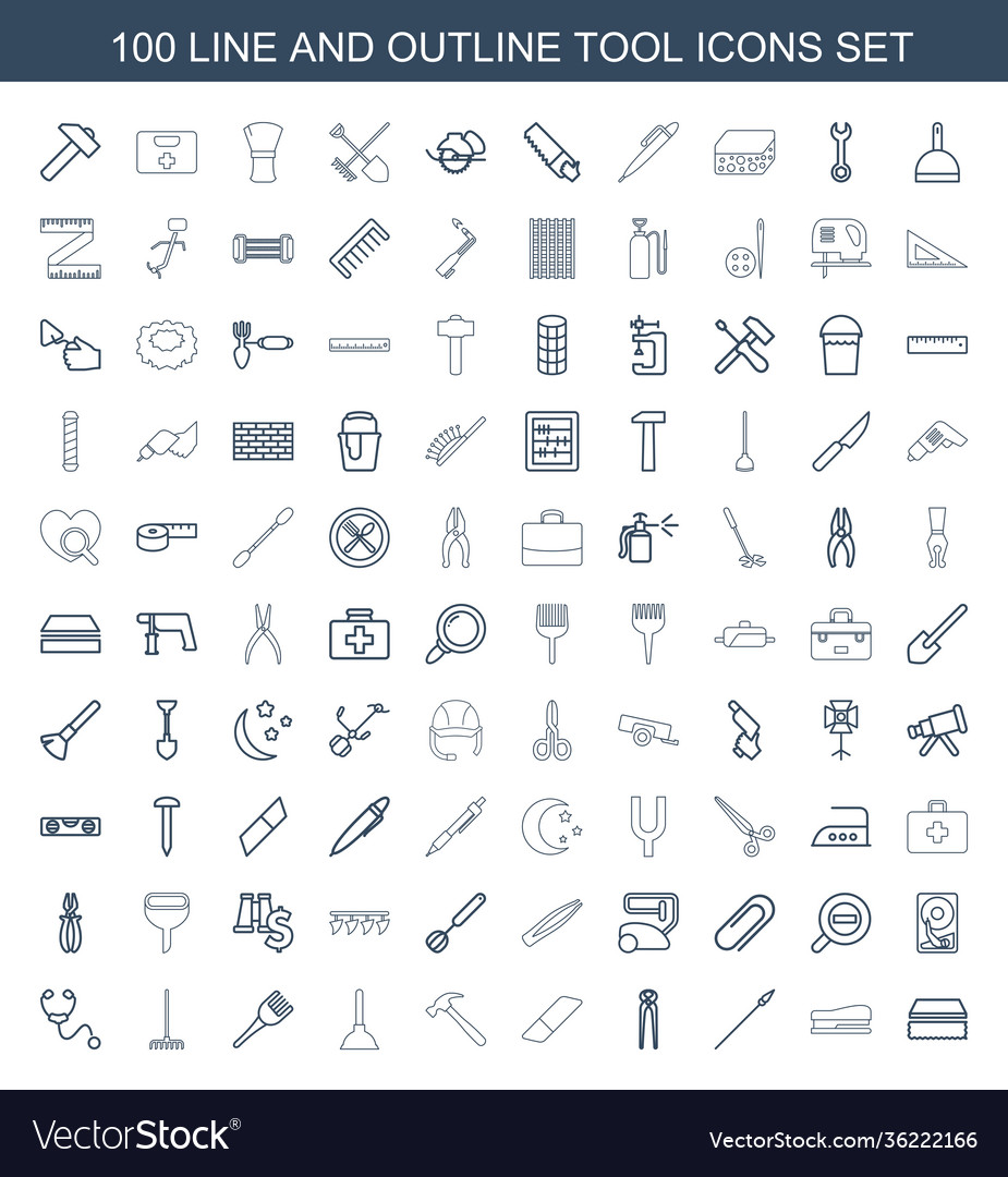Tool icons Royalty Free Vector Image - VectorStock