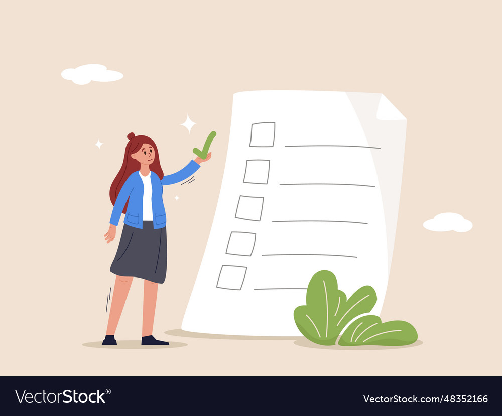 Work improvement concept self assessment Vector Image