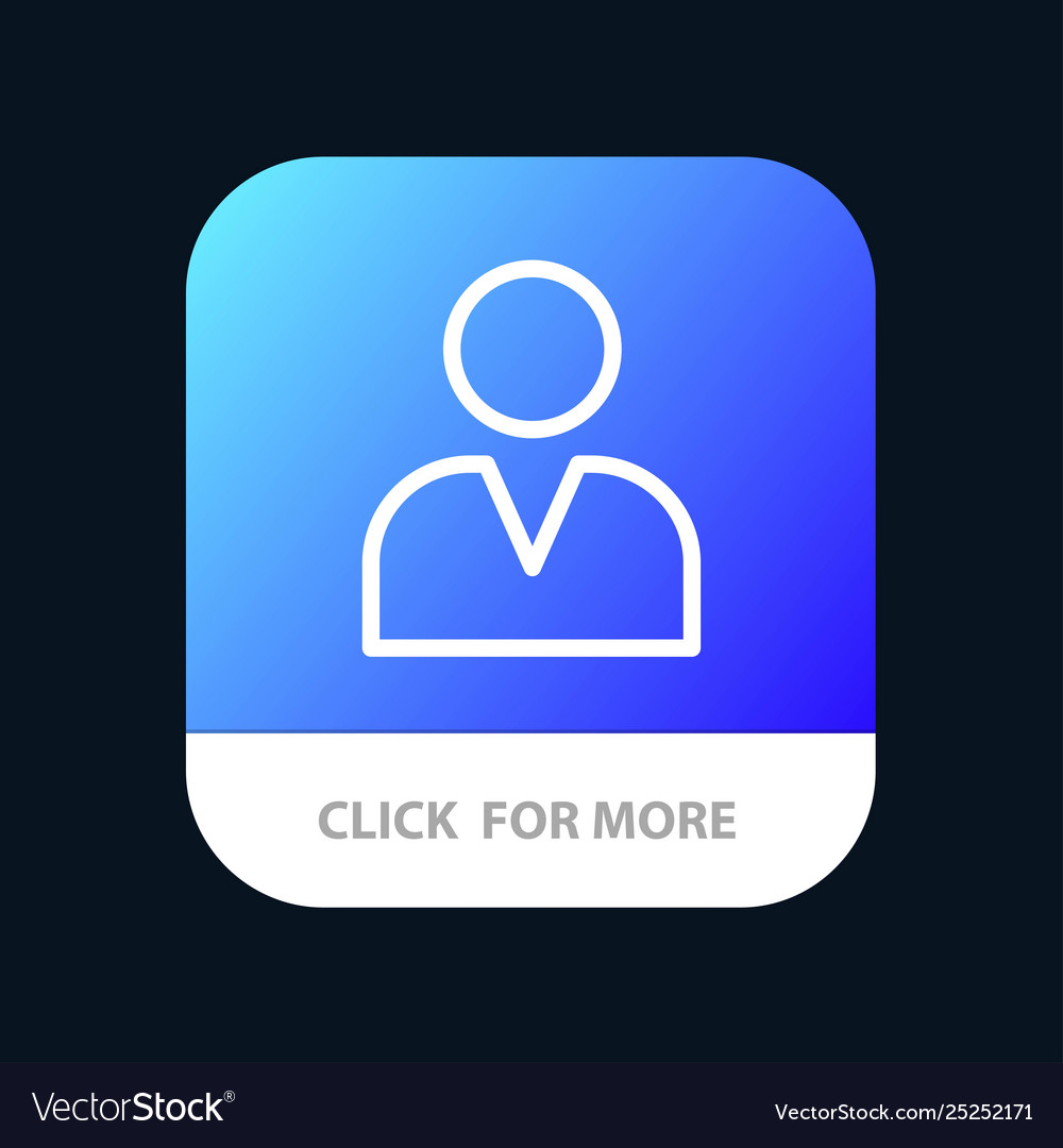 Administrator man user mobile app button android Vector Image