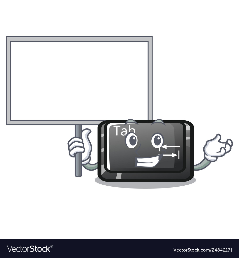 Bring board tab button installed on computer Vector Image