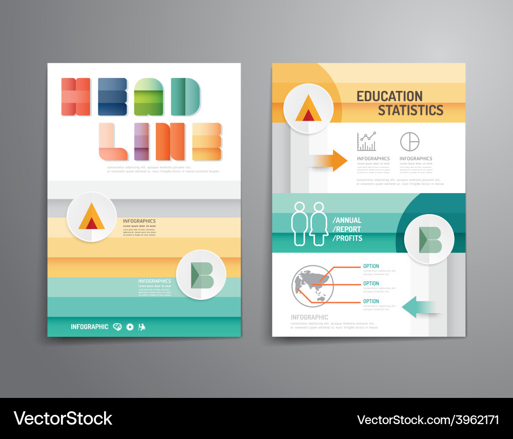 Brochure flyer magazine cover booklet poster Vector Image