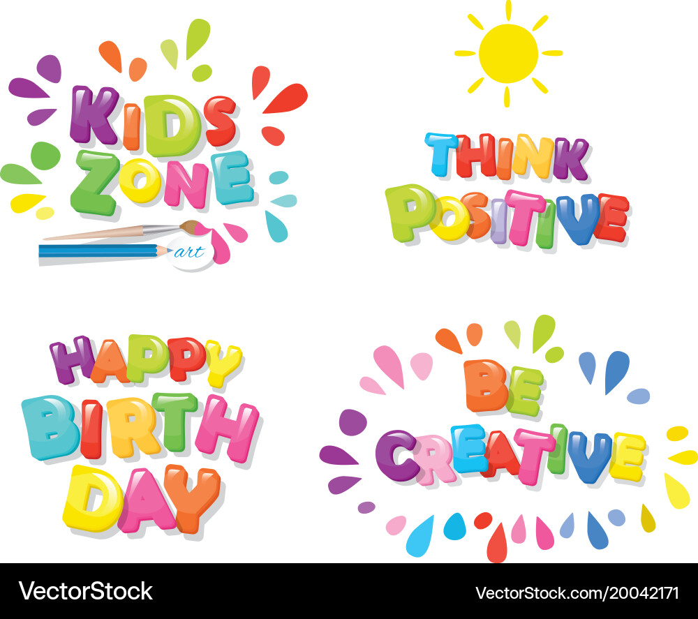 Cute design for children kids zone happy Vector Image