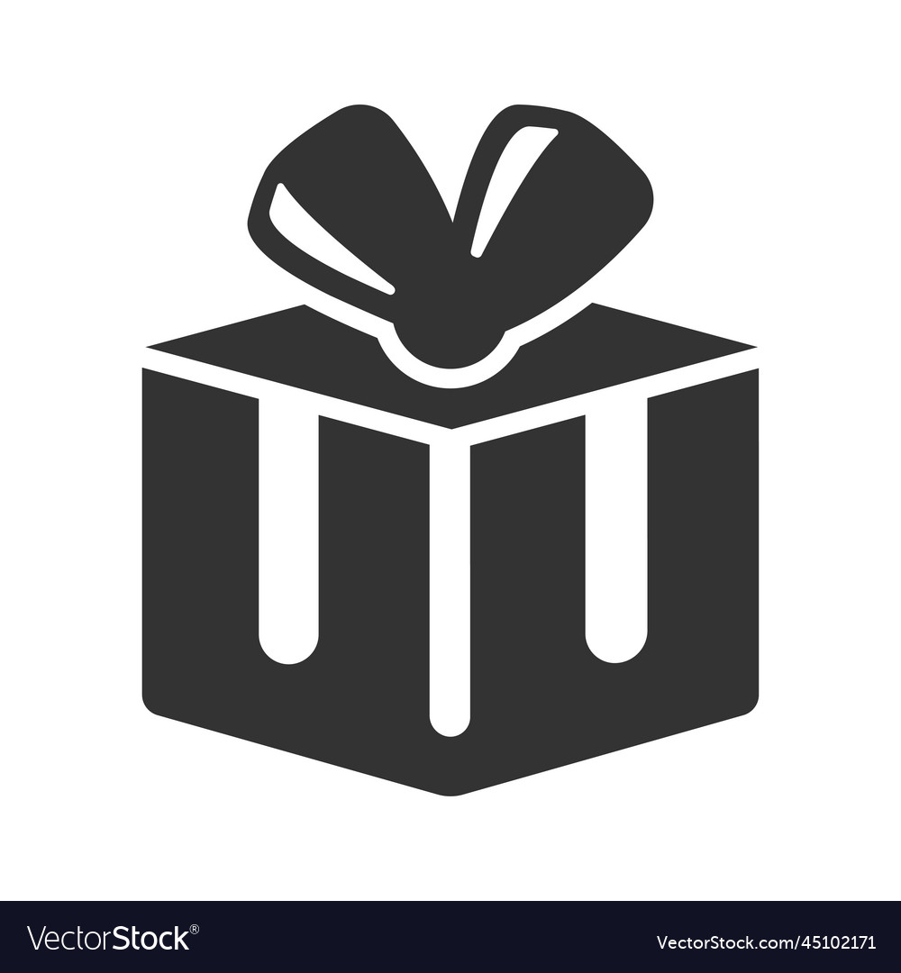 Gift box present icon Royalty Free Vector Image