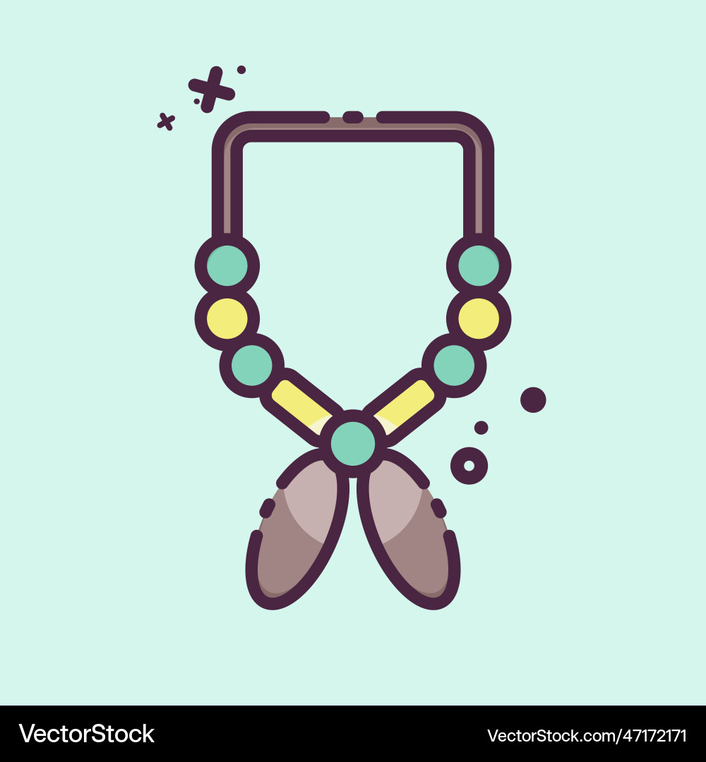 Icon necklace related to american indigenous Vector Image