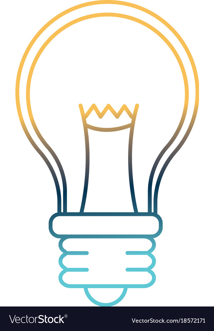 Isolated light bulb design Royalty Free Vector Image
