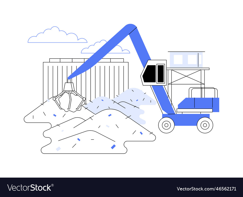 Loading waste abstract concept Royalty Free Vector Image