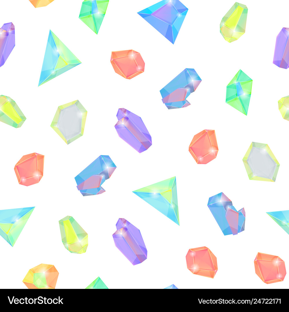 Realistic detailed 3d color crystal stone seamless