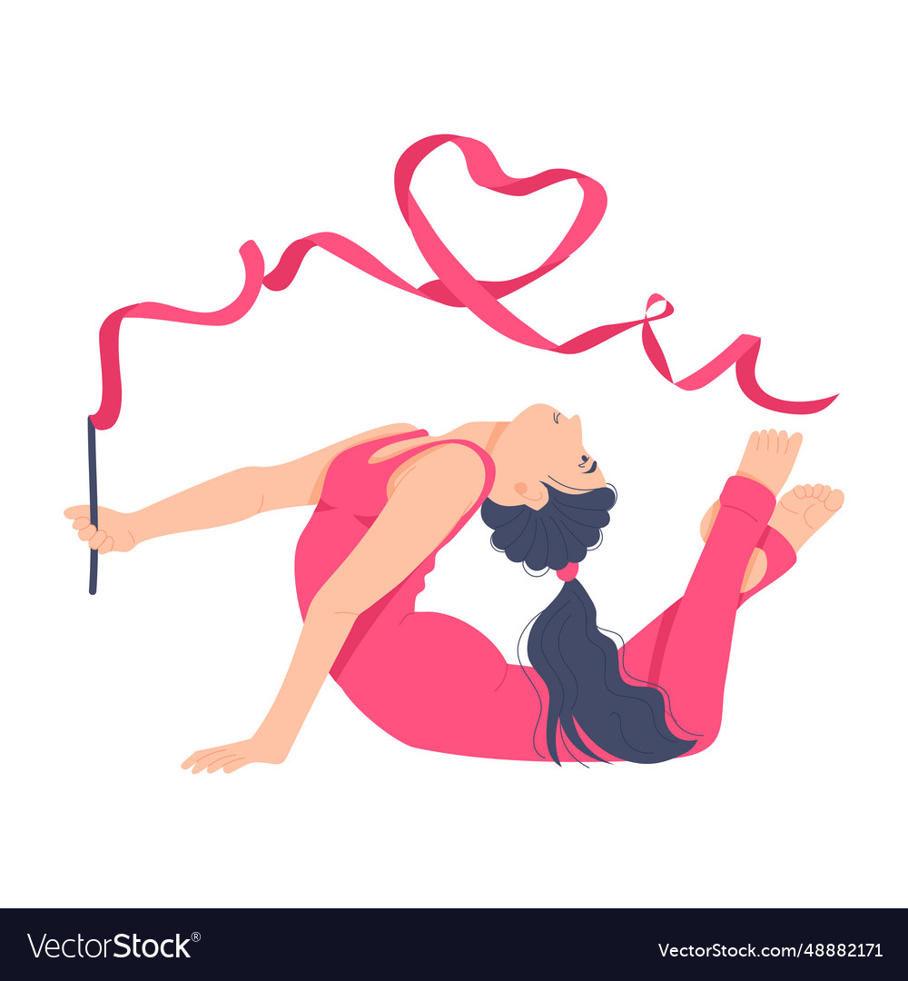 Rhythmic gymnastics Royalty Free Vector Image - VectorStock