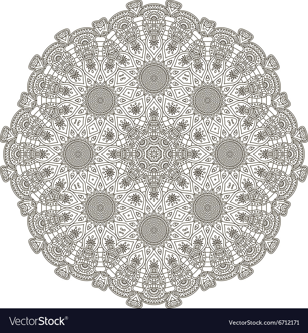 Round mandala Royalty Free Vector Image - VectorStock