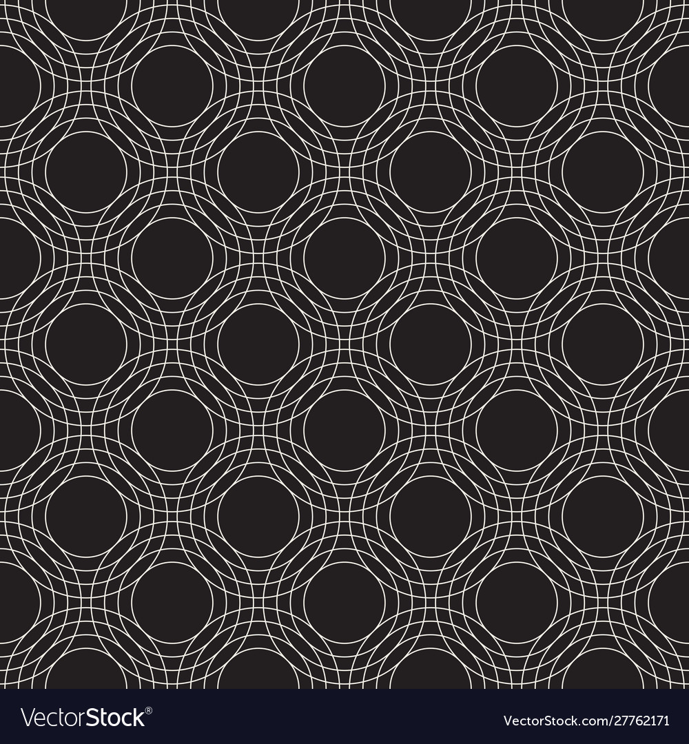 Seamless pattern with symmetric round lines Vector Image