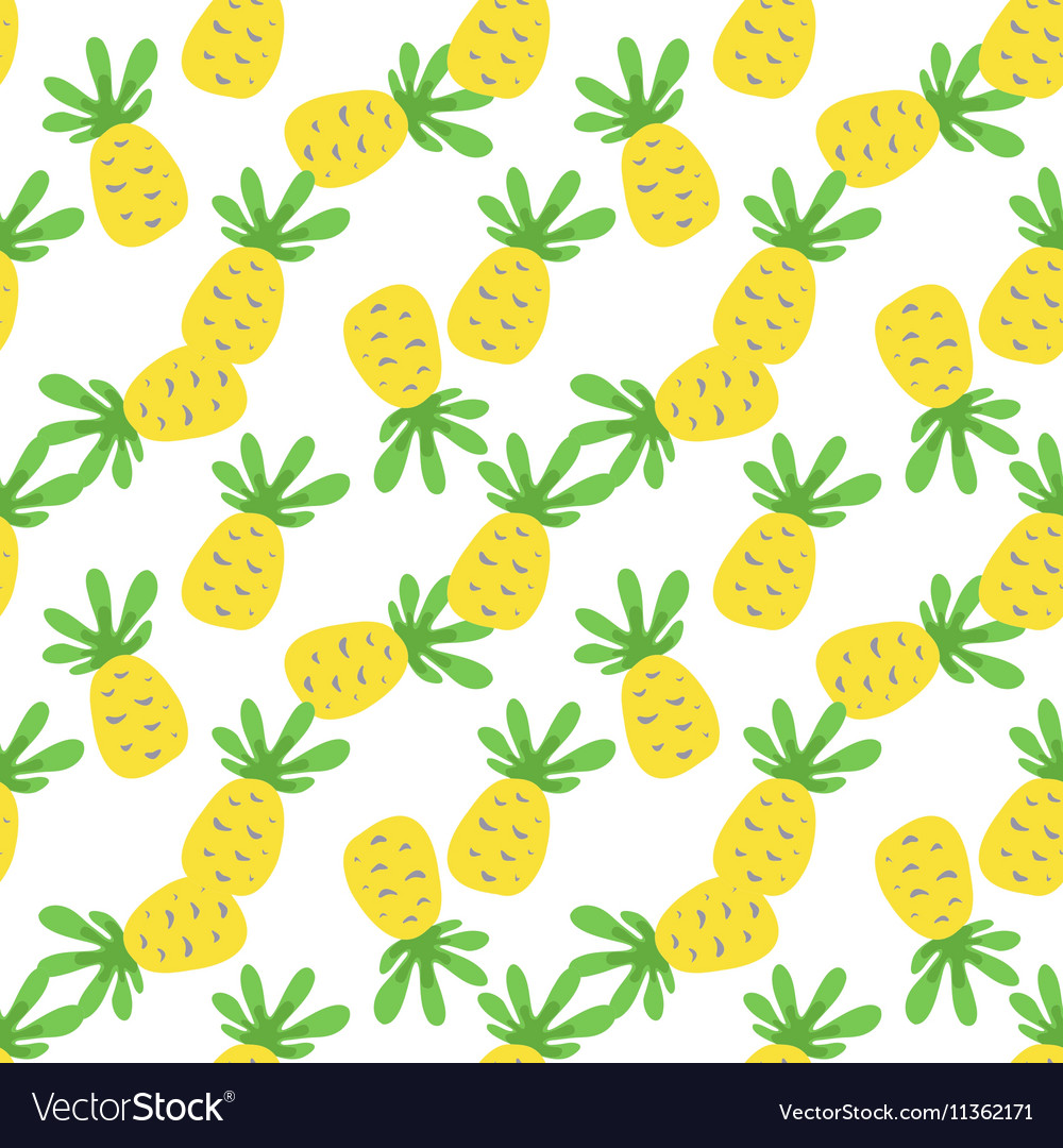 Seamless pineapple pattern Royalty Free Vector Image