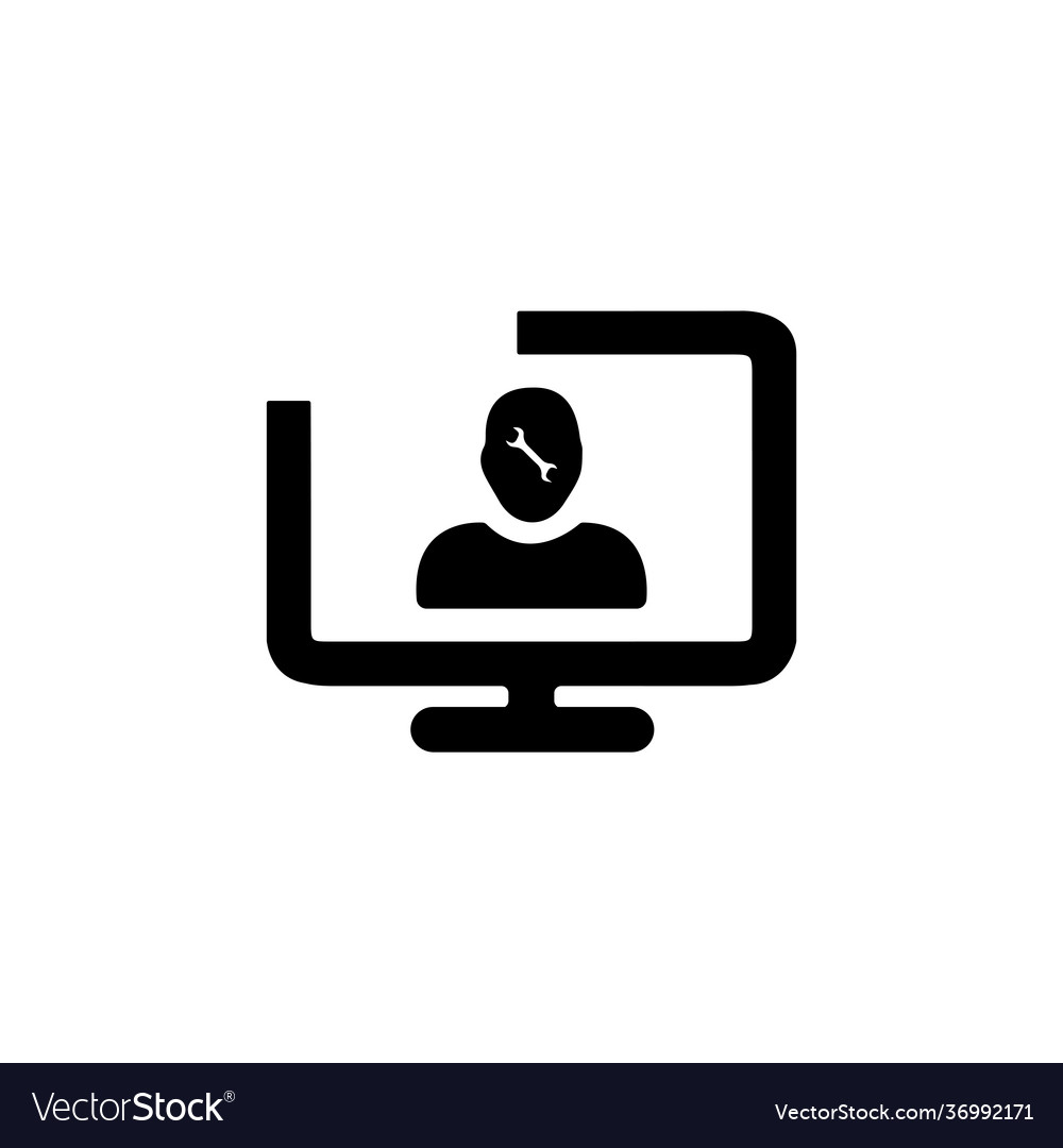 Technology customization icon black Royalty Free Vector