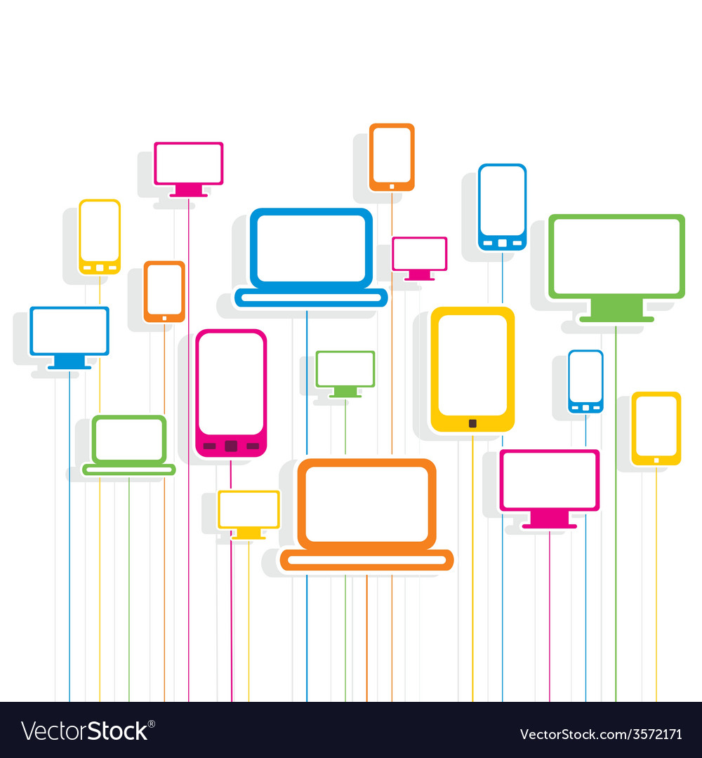 Technology device pattern background design Vector Image