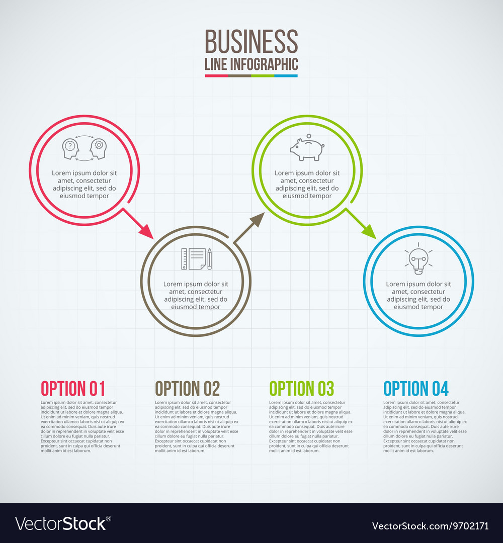 Thin line flat element for infographic Royalty Free Vector