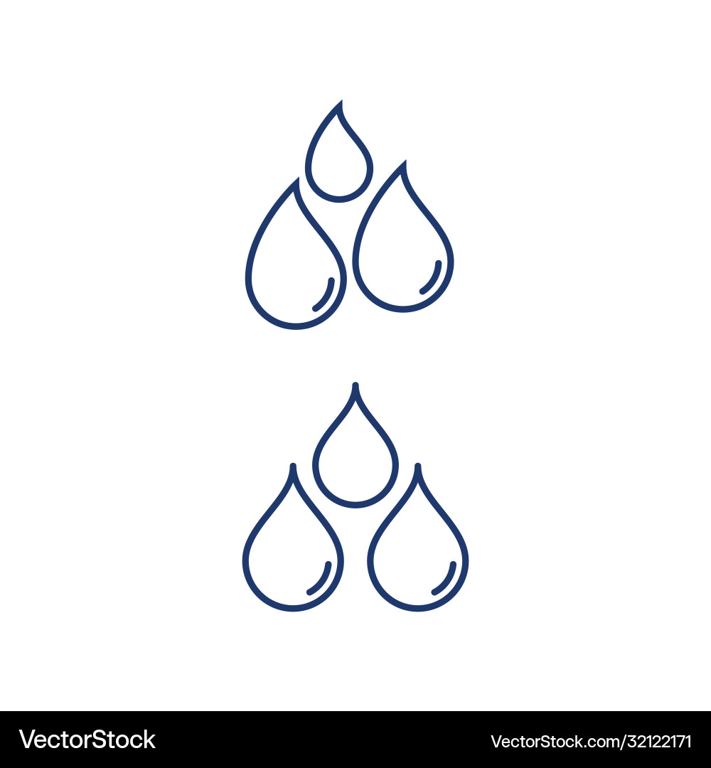 Water drop logo template Royalty Free Vector Image