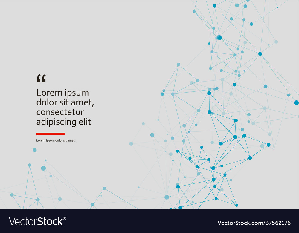 Abstract Connection Dots Lines Communication Vector Image