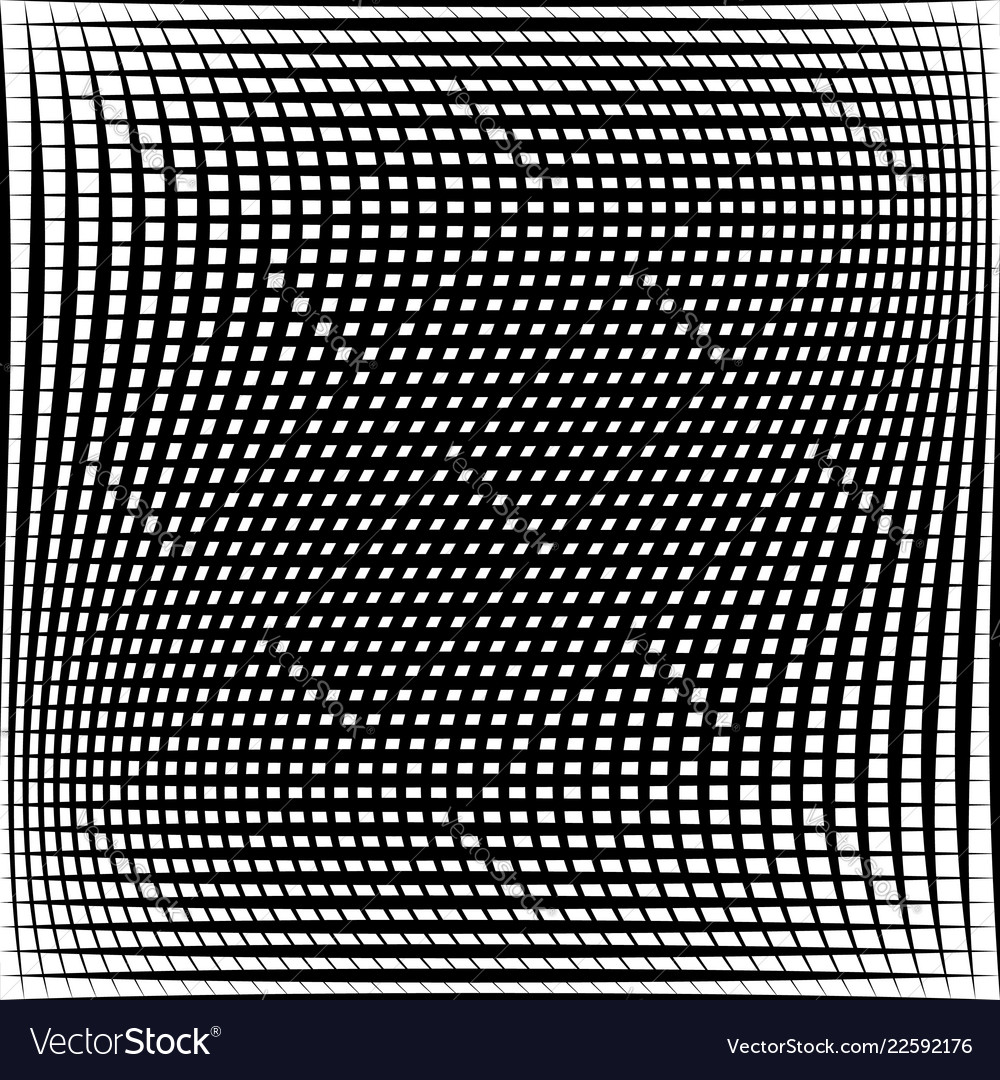 Abstract grid mesh pattern with distortion effect Vector Image