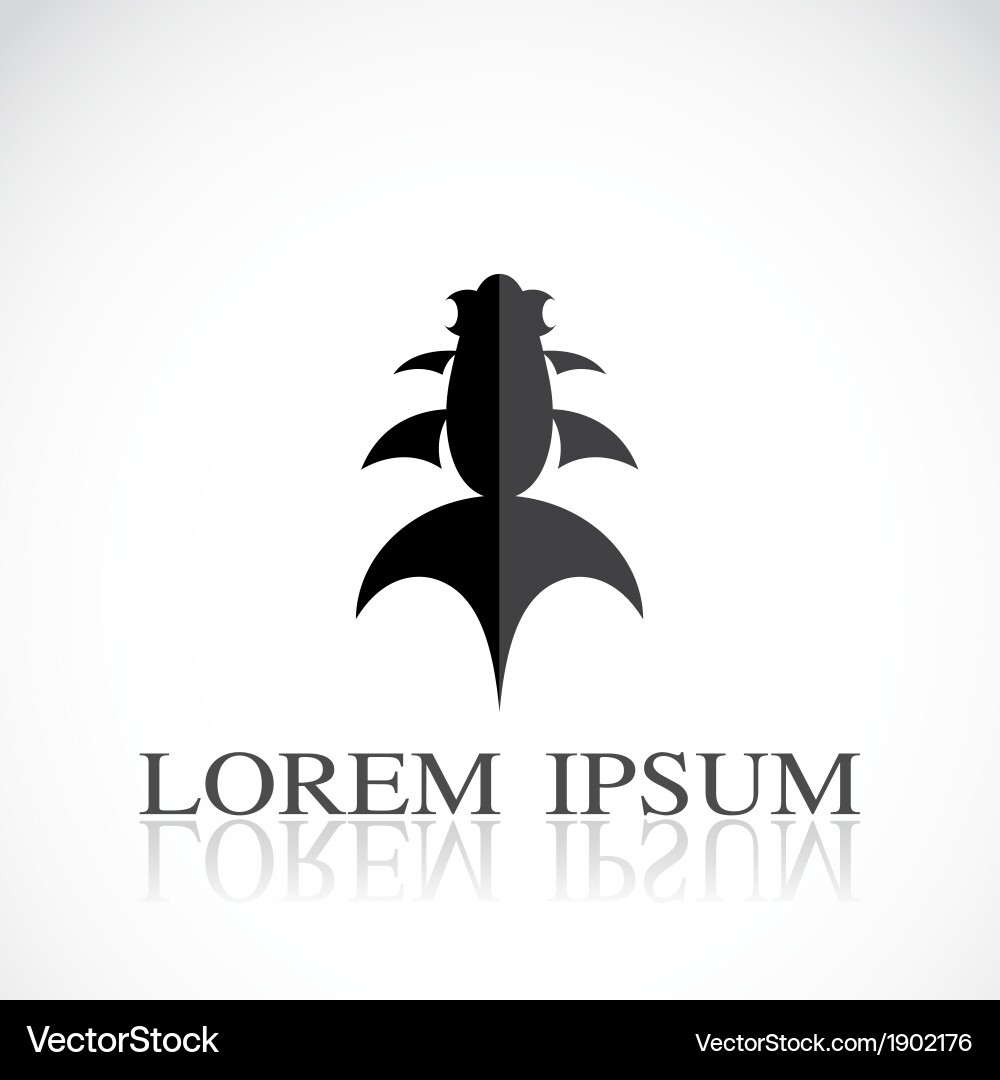 Black goldfish Royalty Free Vector Image - VectorStock