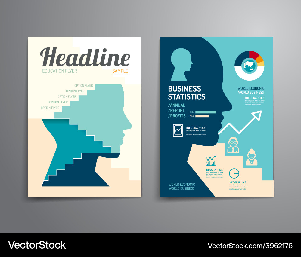 Brochure flyer magazine cover booklet poster Vector Image