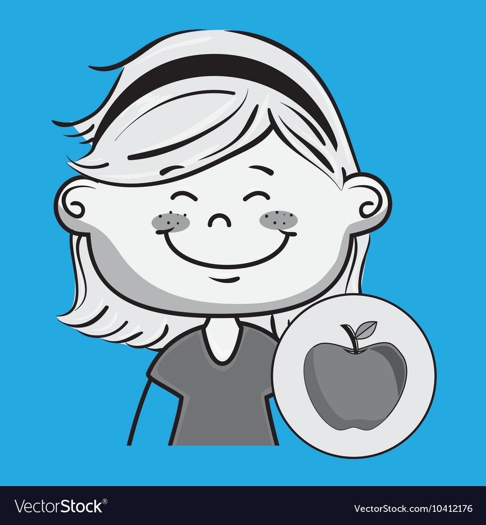 Character school student icon Royalty Free Vector Image