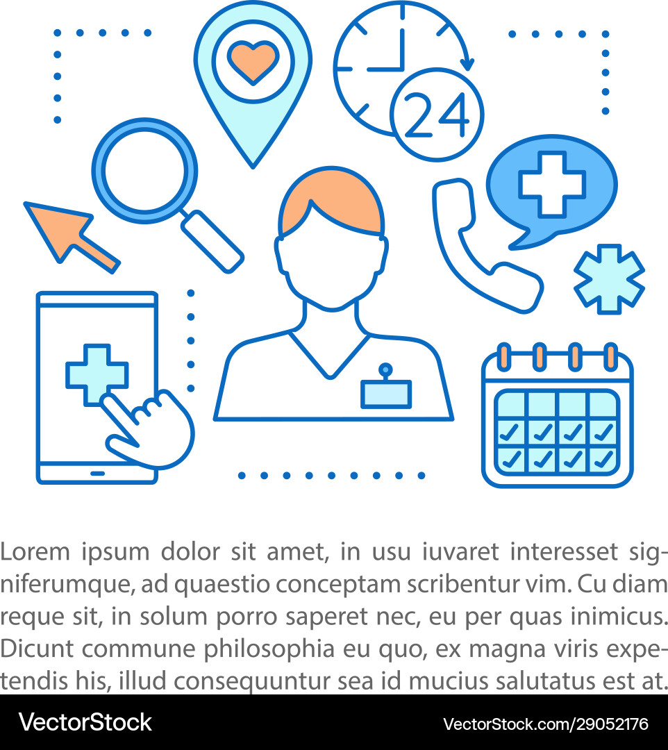 Clinic concept linear Royalty Free Vector Image