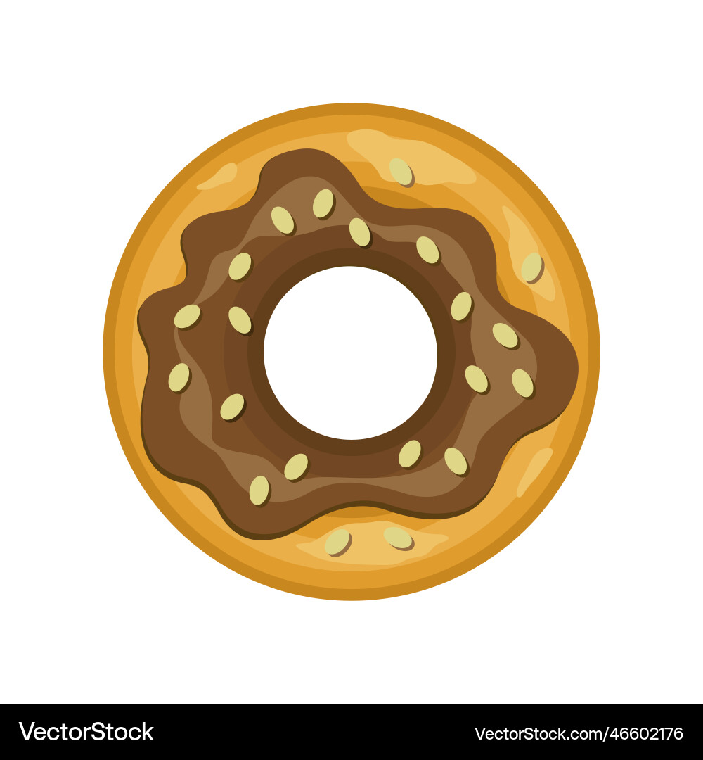 Colorful sweet chocolate donut cartoon Royalty Free Vector