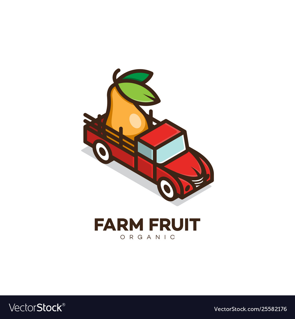 Farm fruit logo Royalty Free Vector Image - VectorStock