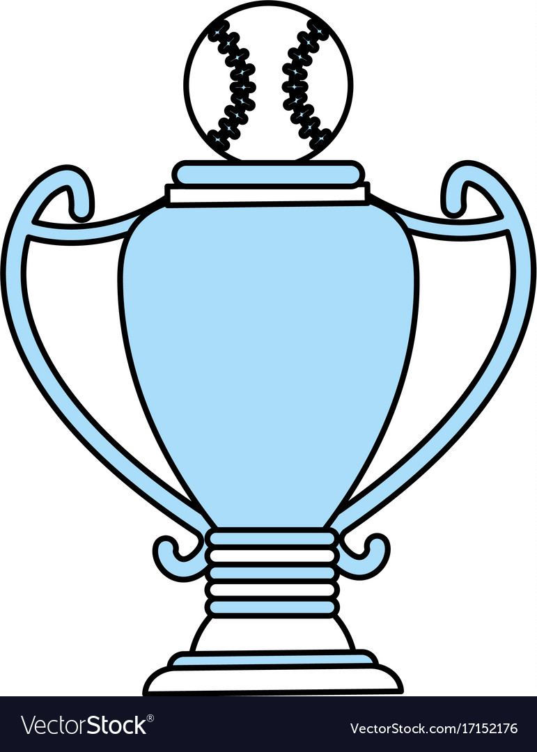Isolated baseball trophy design Royalty Free Vector Image