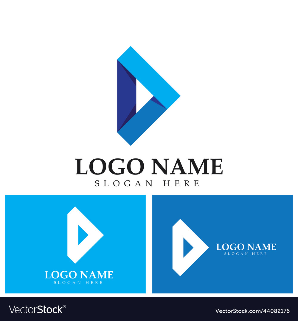 Letter d logo icon design template elements Vector Image