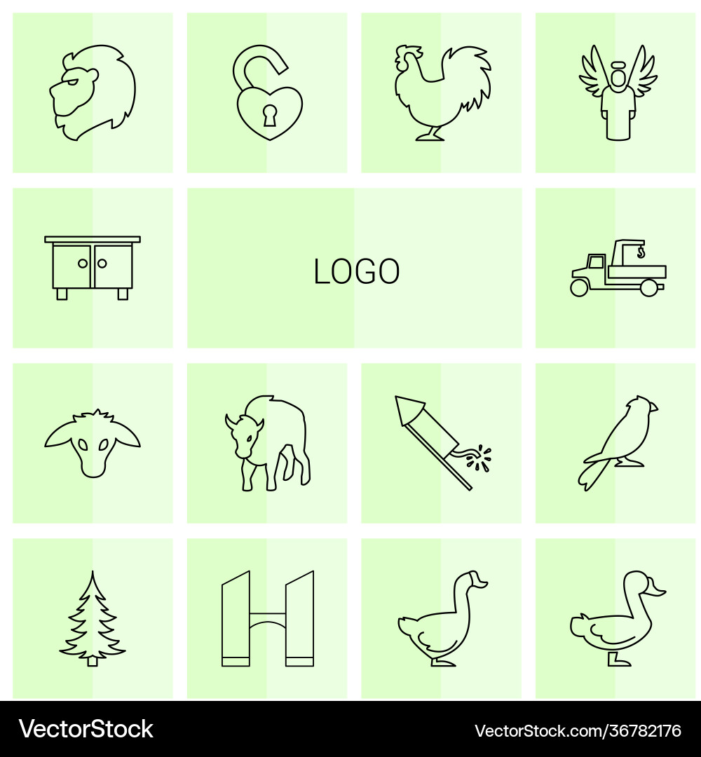 Logo icons Royalty Free Vector Image - VectorStock