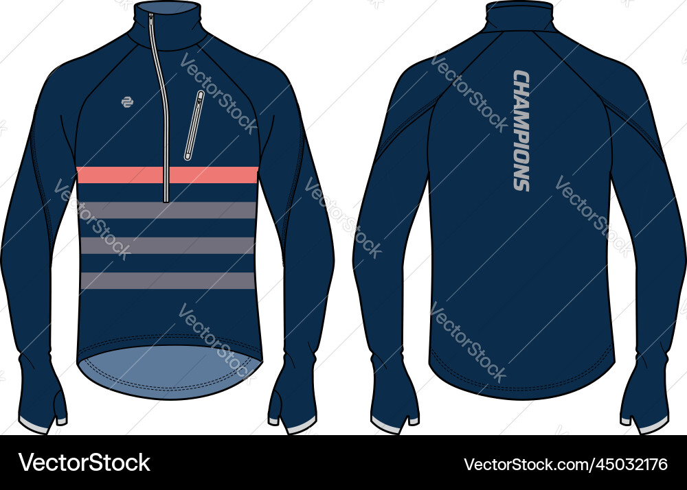 Long sleeve compression running base layer top t Vector Image
