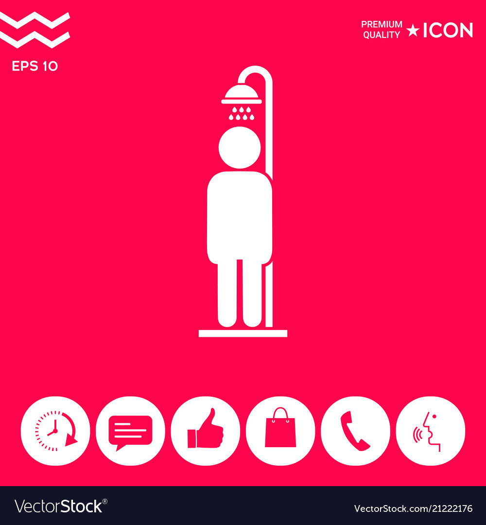 Man taking a shower Royalty Free Vector Image - VectorStock