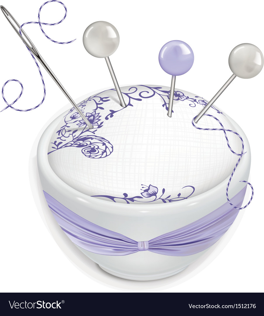 Pin cushion Royalty Free Vector Image - VectorStock