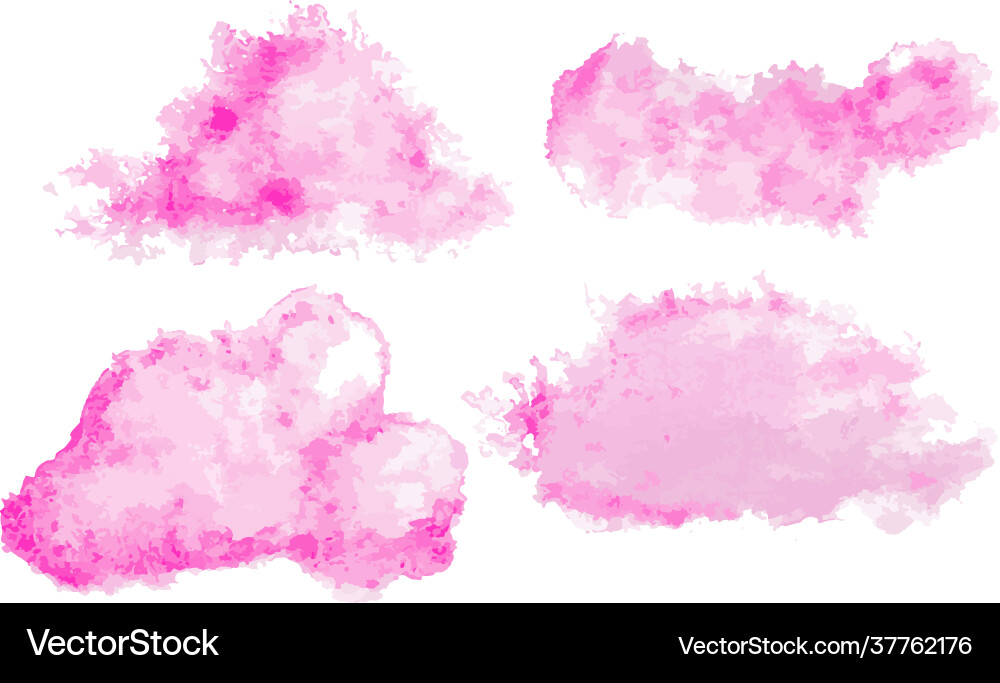 Pink colorful watercolor hand drawn stroke Vector Image