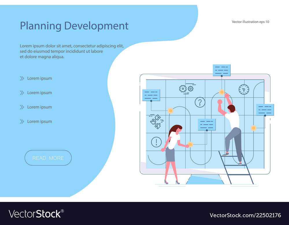 Planning development ideas concept Royalty Free Vector Image