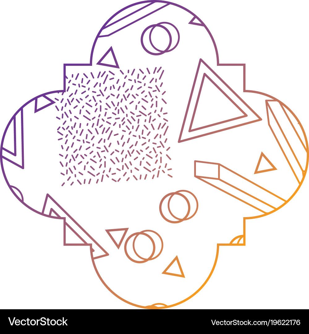 Seamless pattern label shape with geometric Vector Image