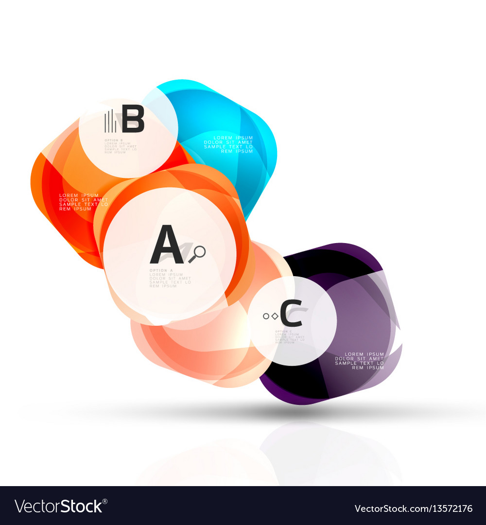 Shiny blank web option boxes Royalty Free Vector Image