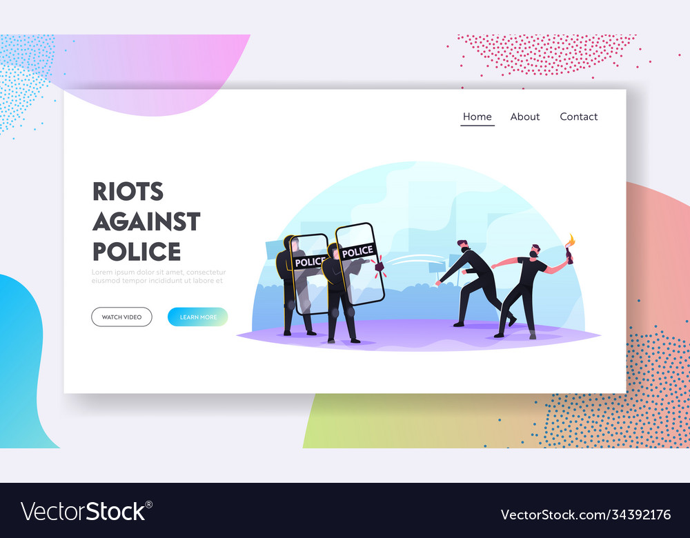Violence riots protesting strike Royalty Free Vector Image