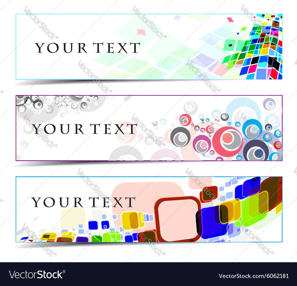 Abstract banners Royalty Free Vector Image - VectorStock