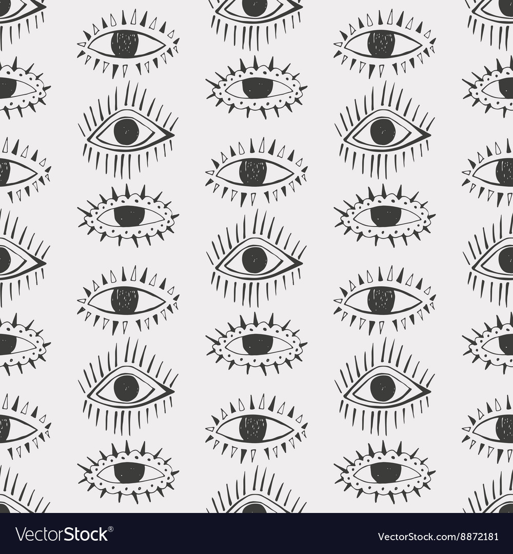 Abstract eyes seamless pattern Royalty Free Vector Image