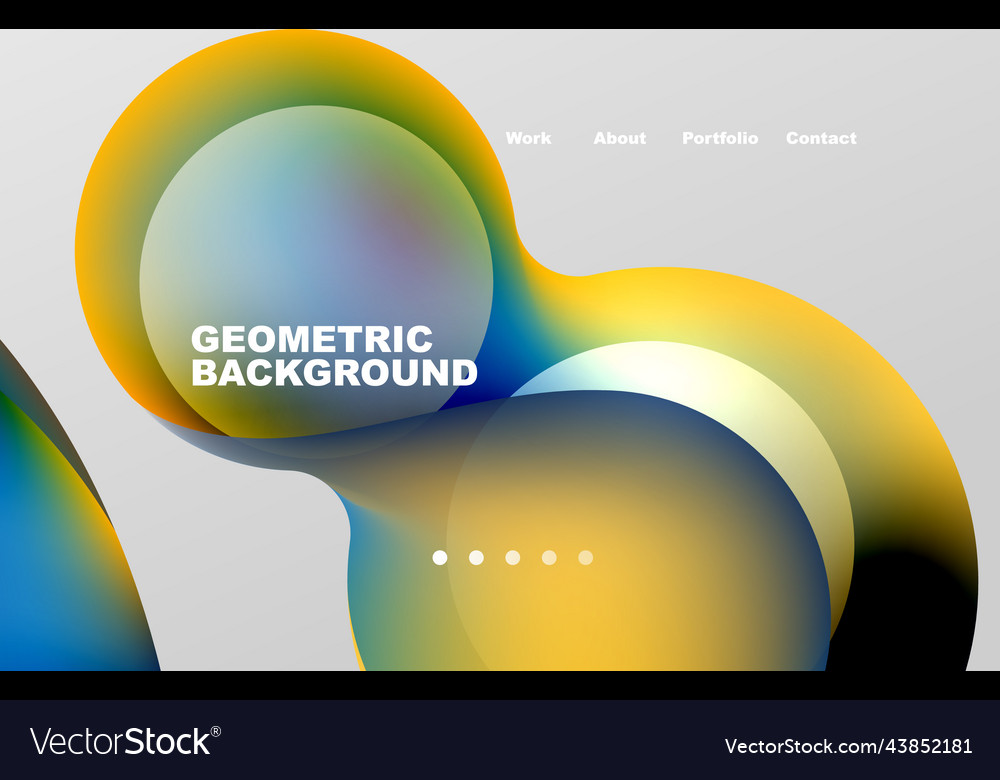 Abstract liquid background for your landing page Vector Image
