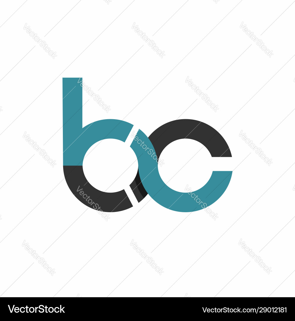 Bc cb initials circle geometric company logo Vector Image