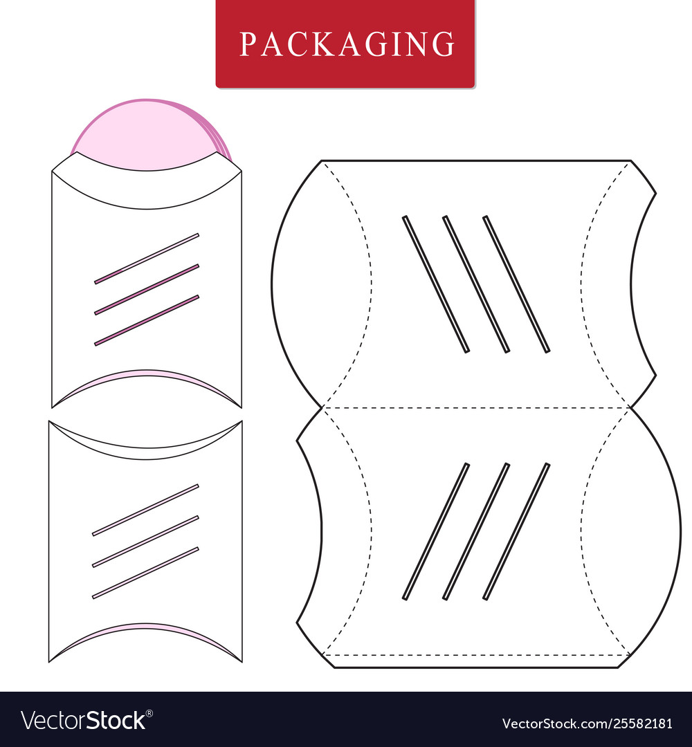 Boxpackage template isolated Royalty Free Vector Image