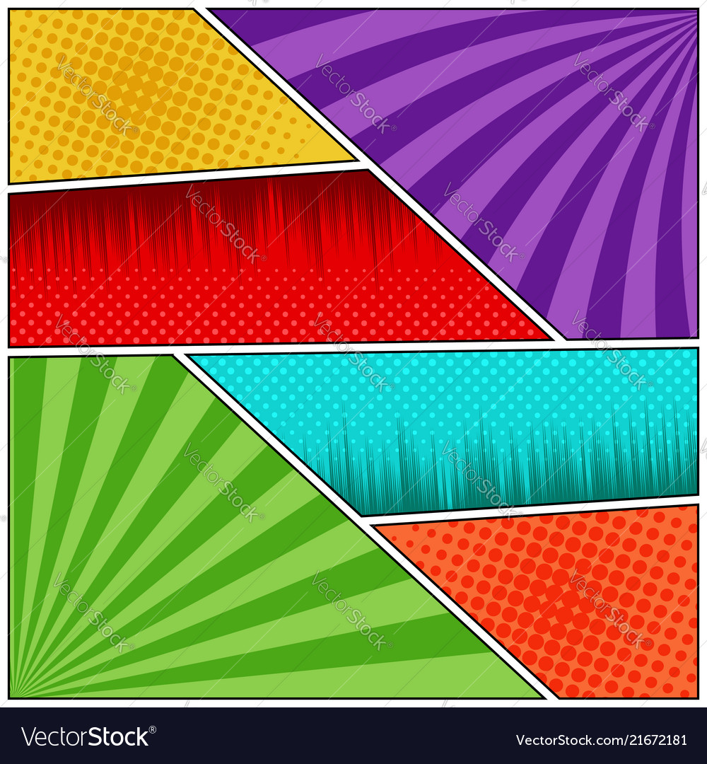 Comic book page background Royalty Free Vector Image