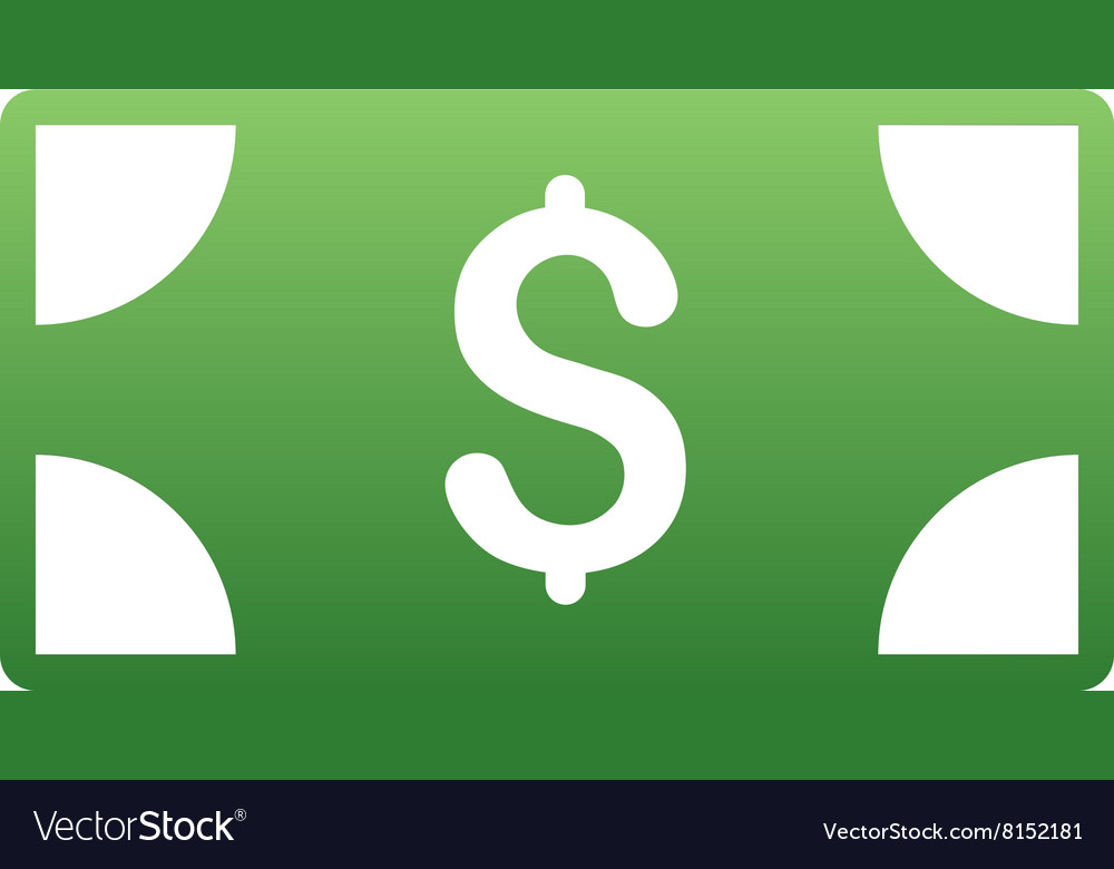 Dollar banknote gradient icon Royalty Free Vector Image